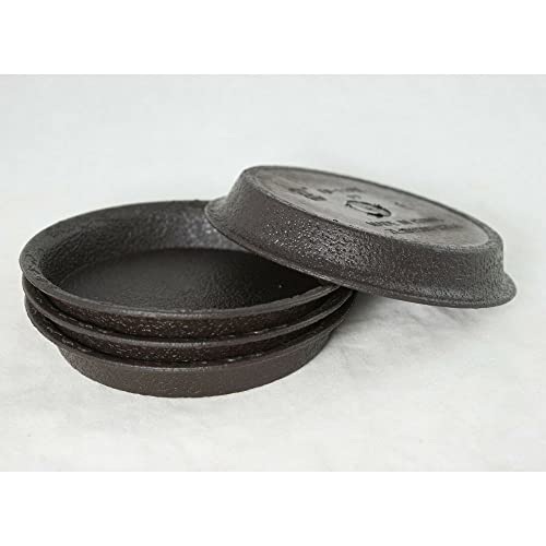 4 Pcs Round Plastic Humidity Tray for Bonsai Tree 4.25"x 4.25"x 0.5" - Dark Brown