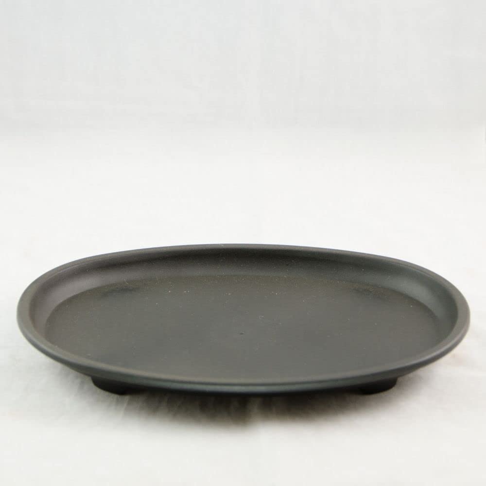 1 Pcs Oval Black Plastic Humidity/Drip Tray for Bonsai Tree 9.5"x 6.5"x 1"