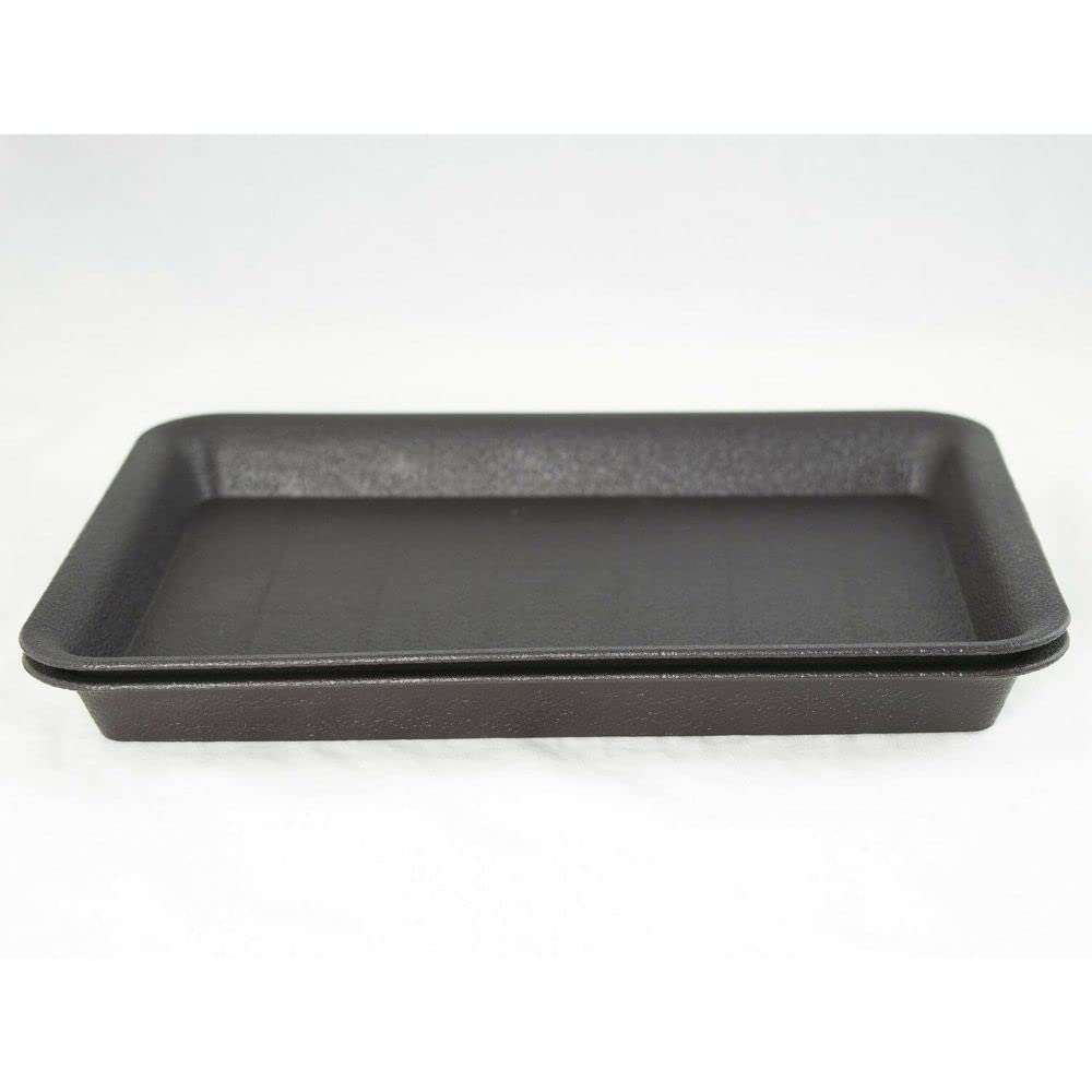 2 Pcs Rectangular Dark Brown Plastic Humidity/Drip Tray for Bonsai Tree 8.5"x 6"x 1"