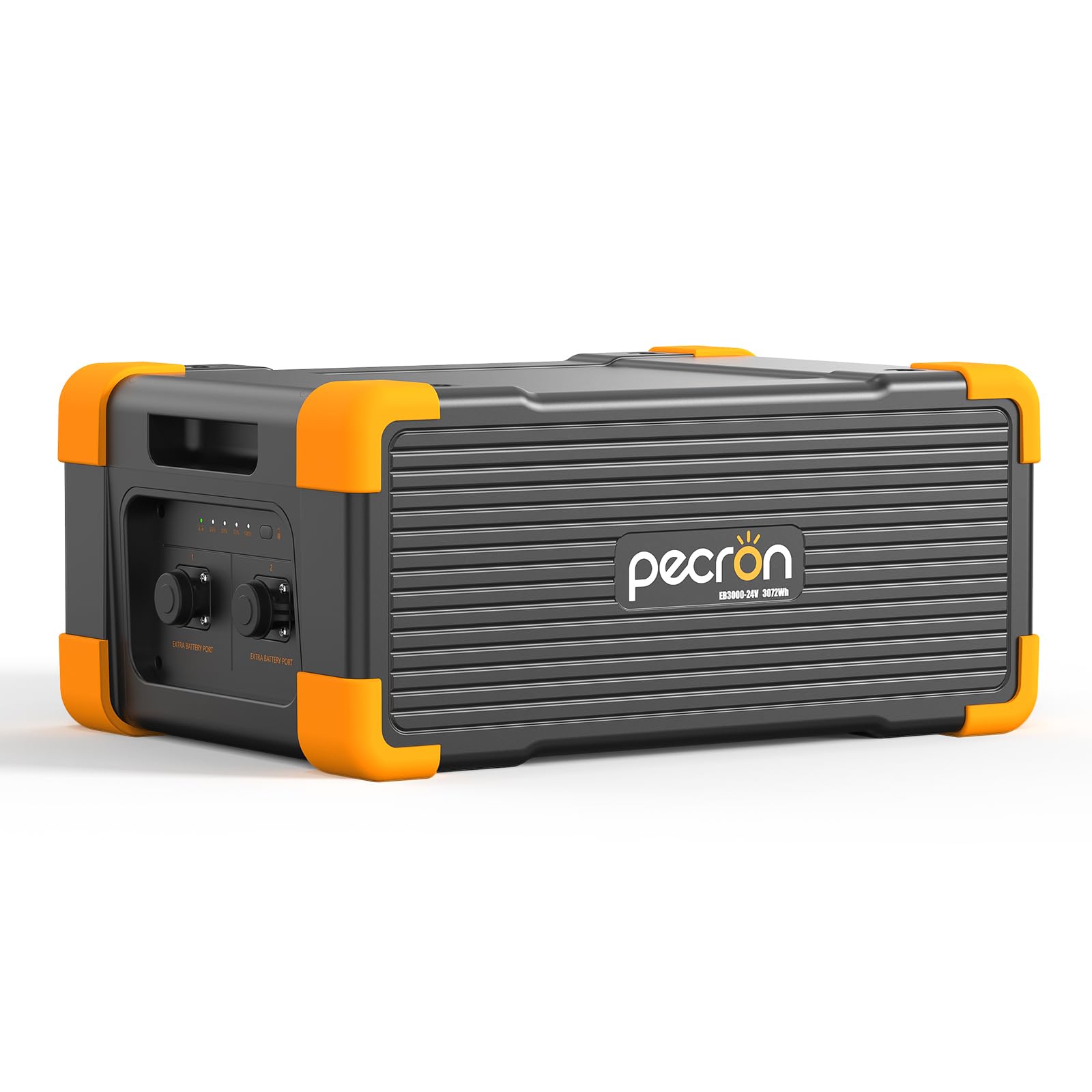 pecron EB3000-24V 3072Wh Expansion Battery for E2000LFP Portable Power Station,100W USB-C & DC12V/30A LiFePO4 Extra Battery Emergency Power Backup for Home Van Outdoor