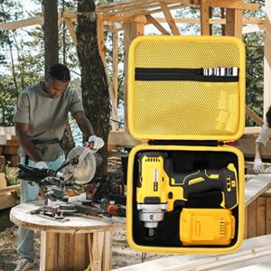 khanka Hard Carrying Case Replacement for DEWALT 20V MAX* XR Cordless Impact Wrench Kit DCF894B / DCF923B, Case Only