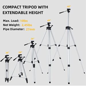 Firecore 360° Self Leveling Laser Level with Tripod, Green Cross Line Laser Level with Plumb Dots Laser Tool and Adjustable Brightness Technology - Magnetic Bracket&Carry Pouch Included