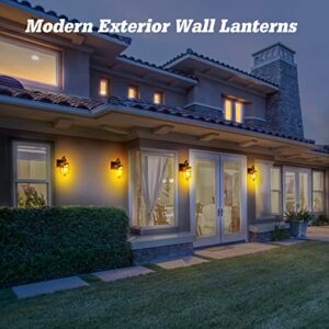 EJIAXIN Outdoor Light Fixtures Wall Mount, Exterior Light Fixture, Outdoor Wall Lights Waterproof Wall Porch Lights, Outdoor Wall Lantern with Glass Shade for Patio, Front Door, Garage, House, 2-Pack…