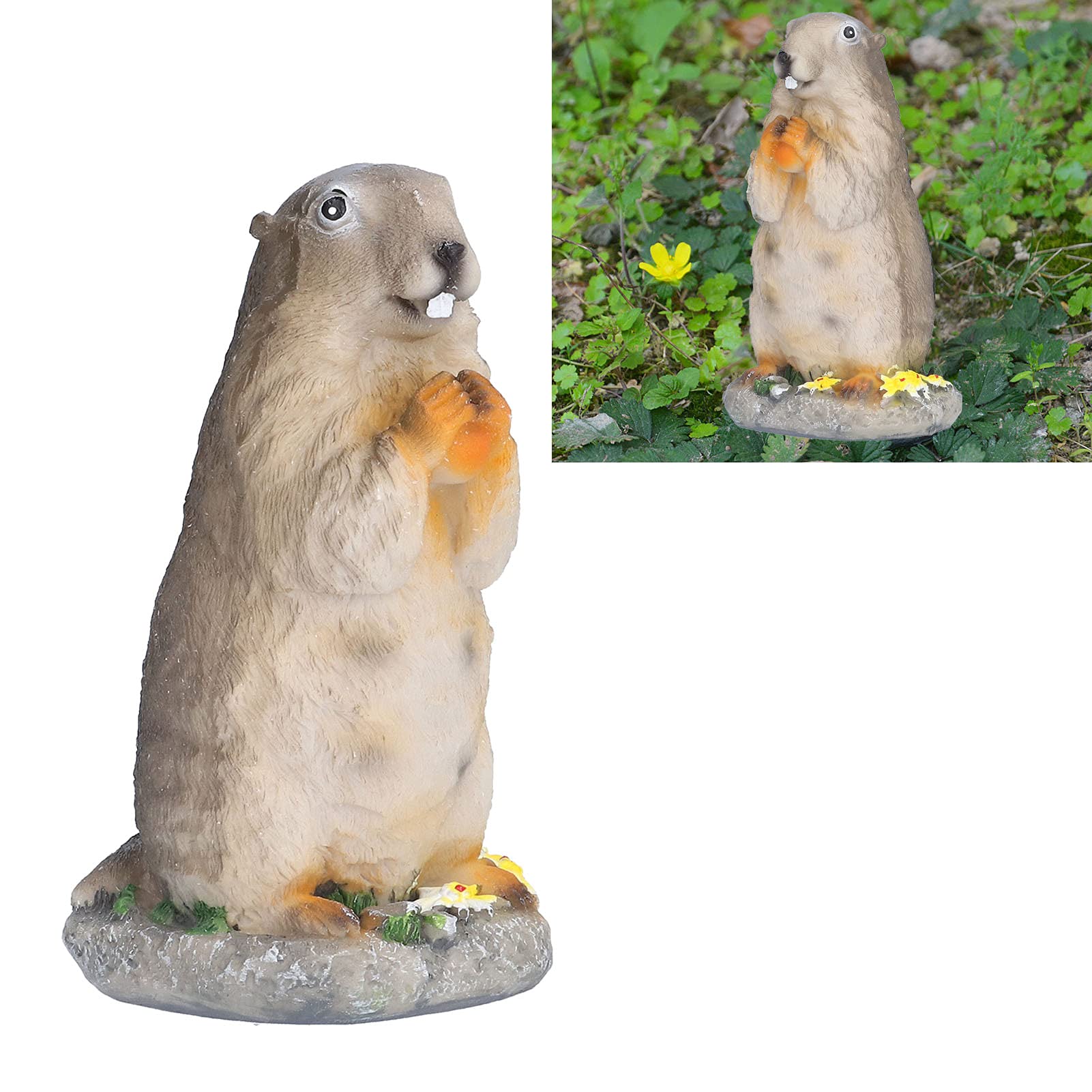 Groundhog Small Ornaments, Cute Animal Model Ornaments Micro Landscape Props Bonsai Ornaments Resin Crafts Suitable for Outdoor Garden