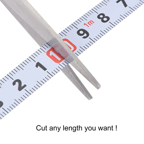 HARFINGTON 2pcs Adhesive Backed Tape Measure 100cm Metric Right to Left Read Sticky Measuring Tape Steel Workbench Ruler, White