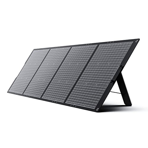 GROWATT 200W Portable Solar Panel for Power Station, 24V Foldable Solar Charger with Adjustable Kickstands, Universal Connector, Water & Dustproof for Outdoor Camping RV Off Grid System