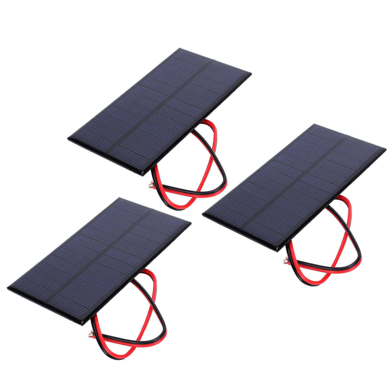 3pcs DC 6V 1W Solar Panel Cell Power Module Polycrystalline Silicon Solar Panel with 30cm Cable Charger Solar Power Bank External Battery Pack for Low Power Electrical,Solar Panel, Solar Panel,