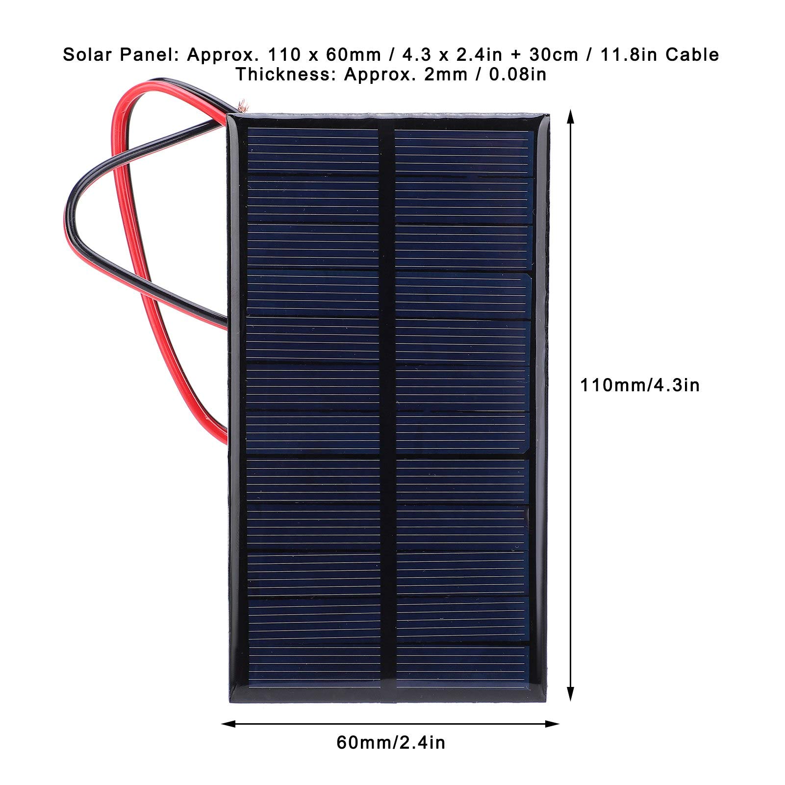 3pcs DC 6V 1W Solar Panel Cell Power Module Polycrystalline Silicon Solar Panel with 30cm Cable Charger Solar Power Bank External Battery Pack for Low Power Electrical,Solar Panel, Solar Panel,