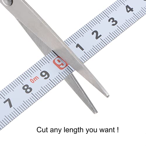 HARFINGTON 2pcs Self Adhesive Tape Measure 50cm Metric Left to Right Reading Sticky Measuring Tape Steel Workbench Ruler, White