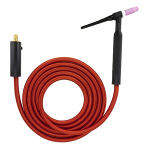 26F Series - 200 Amp - Air Cooled - Flexible Head TIG Torch - 25 feet 1-Piece SÜA®Flex Cable - INLINE Gas Dinse 35-70 Connector - (Welders with Gas Solenoid)