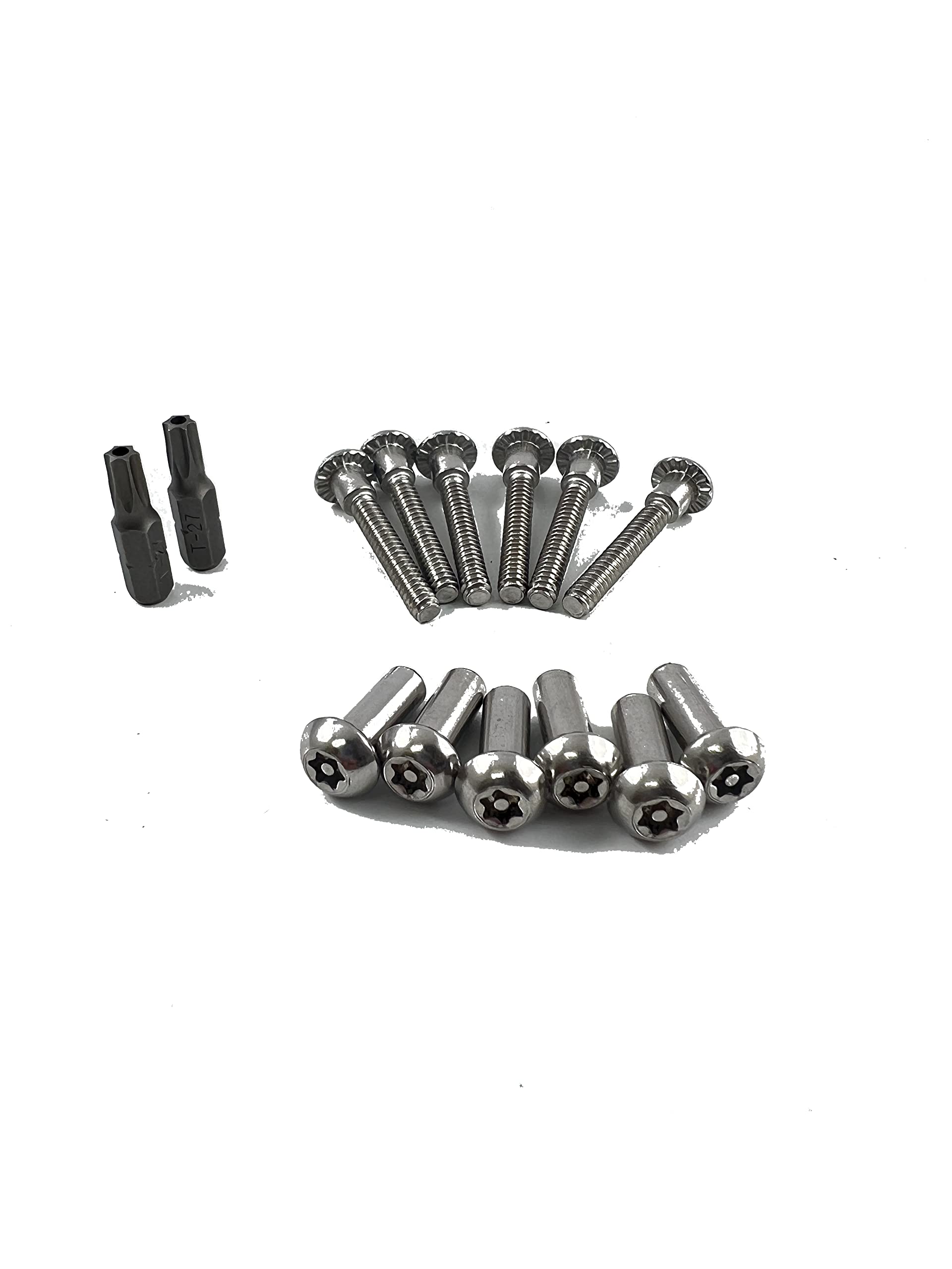 Harris Hardware 90202 T27 Torx Security Stainless Steel 10/24 Threaded Shoulder Bolts and Barrel Nuts for a 1-1/4 in. Panel and 2 Torx Bits