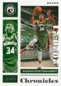 2020-21 panini chronicles #5 giannis antetokounmpo milwaukee bucks nba basketball trading card