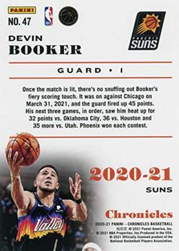 2020-21 Panini Chronicles #47 Devin Booker Phoenix Suns NBA Basketball Trading Card