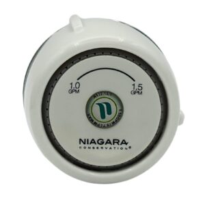 Niagara N2610 - Bi-Max Adjustable Flow Rate (1.0/1.5 GPM) California Compliant Showerhead in White - Adjustable Water Saving High Efficiency Shower Head