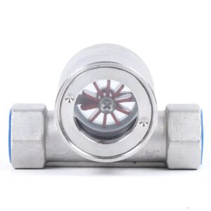 3/4" NPT Stainless Steel 304 Sight Water Flow Indicator with Impeller 2.5 MPa