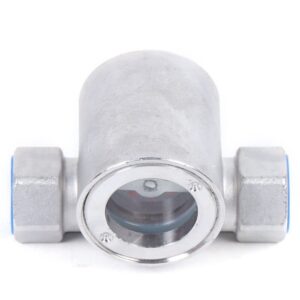 3/4" NPT Stainless Steel 304 Sight Water Flow Indicator with Impeller 2.5 MPa