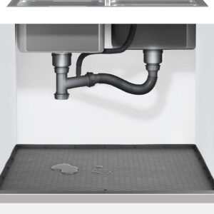 under sink mats for kitchen waterproof, 28" x 22" under sink tray for kitchen waterproof waterproof & flexible under sink liner for kitchen and bathroom gray