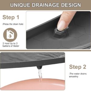 Under Sink Mats for Kitchen Waterproof, 28" x 22" Under Sink Tray for Kitchen Waterproof Waterproof & Flexible Under Sink Liner for Kitchen and Bathroom Gray