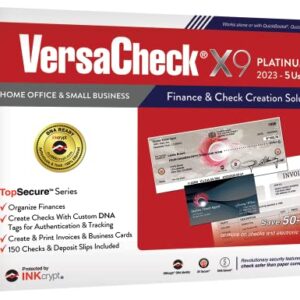 VersaCheck X9 Platinum 2023 – 5 User Finance and Check Creation Software