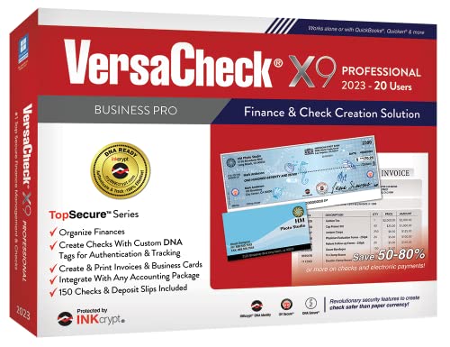 VersaCheck X9 Professional 2023 – 20 User Finance and Check Creation Software