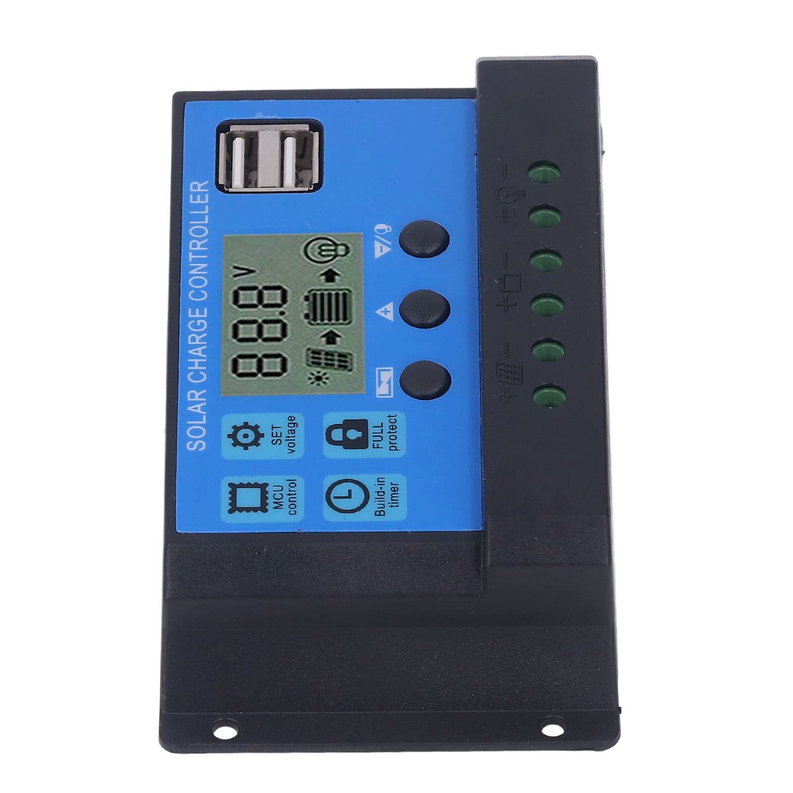 Solar Charge Controller Industrial PWM with Dual USB 5V Outputs (60A)