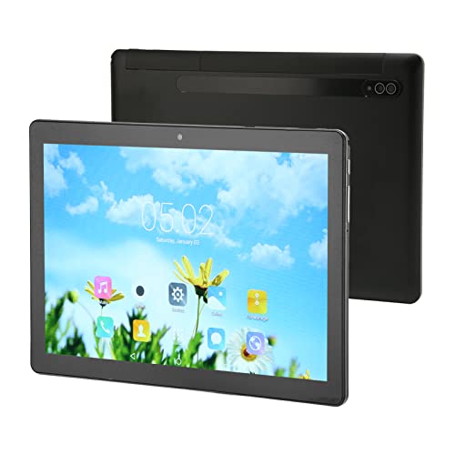 Portable Tablet, 6G RAM 128G ROM 10.1 Inch Tablet 10.1 Inch 1960x1080 IPS for Home for Travel (Black)