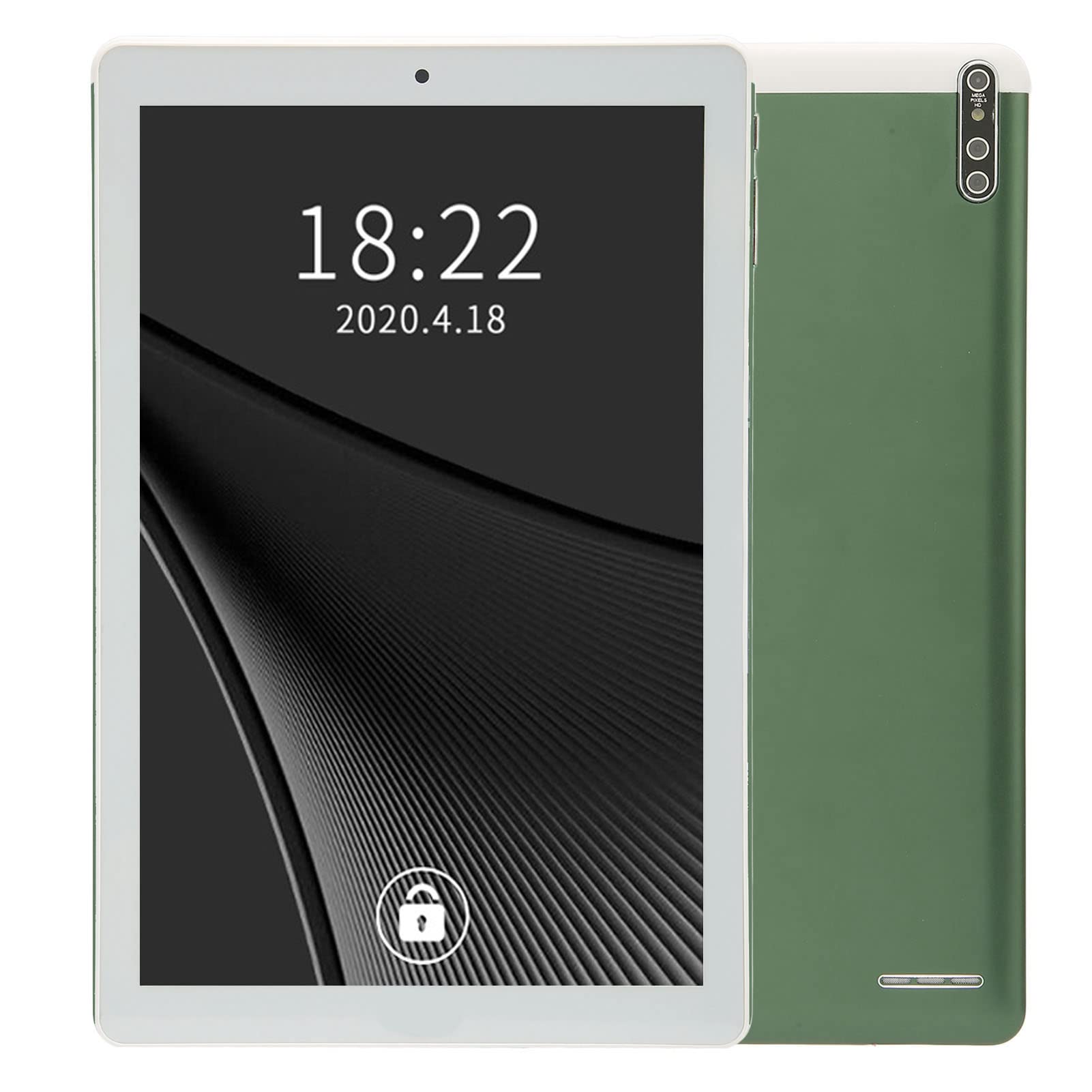 8 Core Processor Tablet, 10 Inch 3G Network and 5G WiFi Green 100240V Tablet for Children for Home for Daily (US Plug)