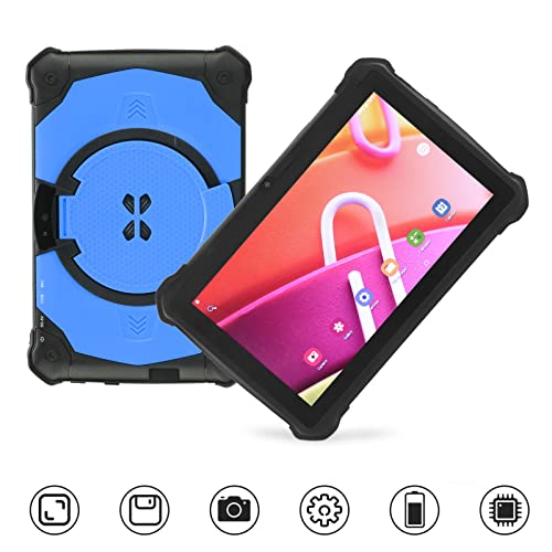 7in Kids Tablet, Baby Tablet 5000mAh Rechargeable 1960x1080 US Plug for Photo Taking (Blue)