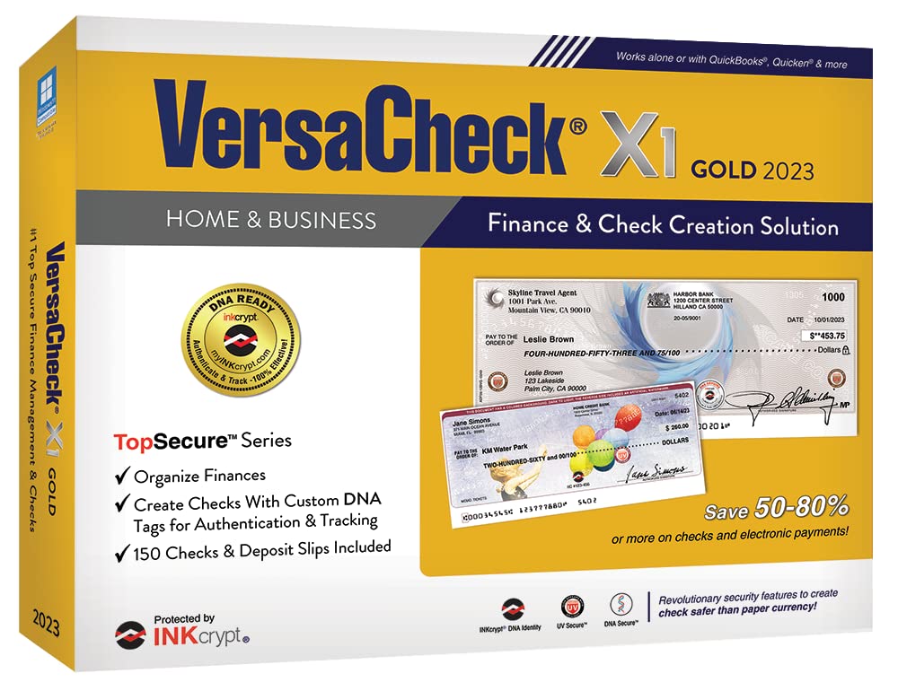 VersaCheck X1 Gold 2023 - Finance and Check Creation Software