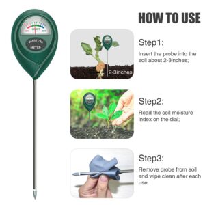 Xincere Soil Moisture Meter, Portable Plant Soil Test Kit Indoor Outdoor Use, Hygrometer Moisture Sensor Water Meter for Potted Plants Succulents Trees Lawn Farm Garden, No Battery Needed,Easy to Read