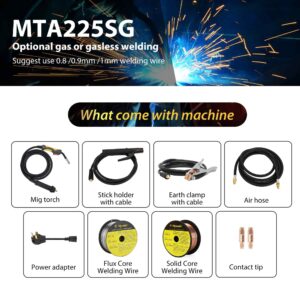 MTA225SG 3 in 1 Mig/Tig/Arc/Spool Mig Welder -Solid Welding Wire, ER70S-6 10-Pound Spool 0.030''