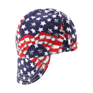 luckyweld welding cap,with flame resistant cotton welders caps mesh inside, welding hat for men suitable most welding helmet