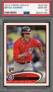 bryce harper 2012 topps update baseball rookie card rc #us183 graded psa 10