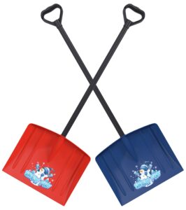 kids snow shovel 36" tall (2 pack) - kids shovel, winter shovel, snow shovels for snow removal, winter toys gifts for kids boys girls