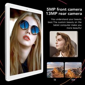 10.1 inch Tablet, 1960x1080 IPS HD Display 6GB RAM and 128GB ROM Octa Core 2.4G/5G Dual Band WiFi Tablet PC with 5MP Front and 13MP Rear Camera, Dual Speaker Computer Tablet for Adults and Kids(US)