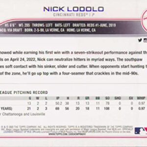 2022 Topps Update #US298 Nick Lodolo NM-MT RC Rookie Cincinnati Reds Baseball