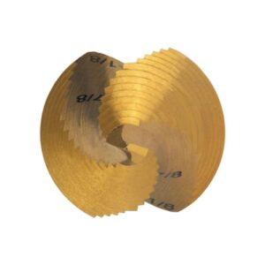 Klein Tools 25961 Step Drill Bit, 7/8 to 1-1/8-Inch, Spiral Double-Fluted, Cut Thin Metal, Plastic, Aluminum, Wood, 1/4-Inch Hex Shank, VACO