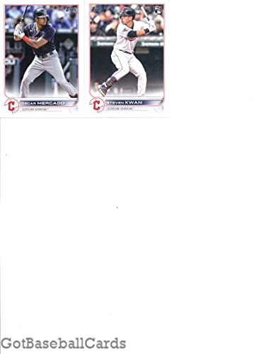 2022 Topps Update Baseball Cleveland Guardians Team Set of 14 Cards: Aaron Civale(#US49), Steven Kwan(#US54), Tanner Tully/Kirk McCarty(#US78), Yu Chang(#US203), Owen Miller(#US213), Gabriel Arias(#US248), Steven Kwan(#US261), Oscar Mercado(#US275), Amed