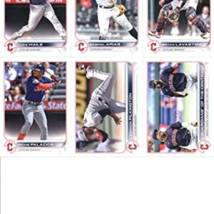 2022 Topps Update Baseball Cleveland Guardians Team Set of 14 Cards: Aaron Civale(#US49), Steven Kwan(#US54), Tanner Tully/Kirk McCarty(#US78), Yu Chang(#US203), Owen Miller(#US213), Gabriel Arias(#US248), Steven Kwan(#US261), Oscar Mercado(#US275), Amed