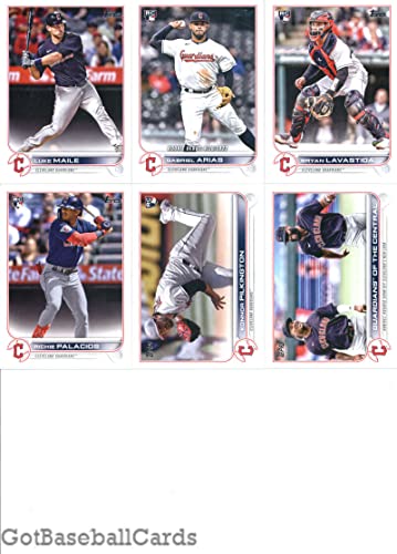 2022 Topps Update Baseball Cleveland Guardians Team Set of 14 Cards: Aaron Civale(#US49), Steven Kwan(#US54), Tanner Tully/Kirk McCarty(#US78), Yu Chang(#US203), Owen Miller(#US213), Gabriel Arias(#US248), Steven Kwan(#US261), Oscar Mercado(#US275), Amed