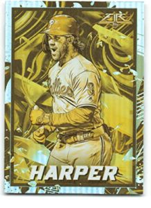 2022 topps fire gold minted #153 bryce harper nm-mt philadelphia phillies baseball