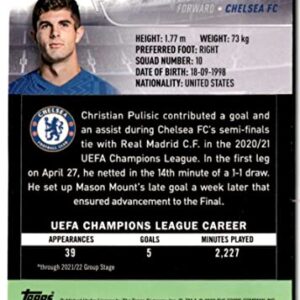 2021 Topps Stadium Club Chrome UEFA Champions League #85 Christian Pulisic