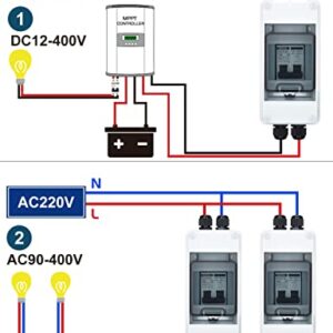 DIHOOL 15 Amp Circuit Breaker Box Cover, DC Disconnect Solar Panel Switch