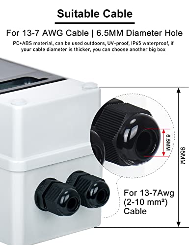 DIHOOL 15 Amp Circuit Breaker Box Cover, DC Disconnect Solar Panel Switch