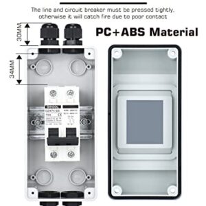 DIHOOL 15 Amp Circuit Breaker Box Cover, DC Disconnect Solar Panel Switch