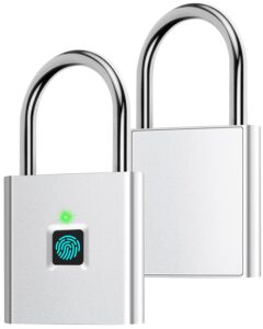 fingerprint padlock, aicase bluetooth lock app remote unlock, smart padlock,fingerprint lock,keyless biometric lock suitable for luggage,suitcase, backpack, bike, school locker, gym locker lock