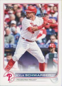 2022 topps update #us88 kyle schwarber nm-mt philadelphia phillies baseball