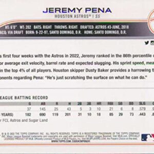 2022 Topps Update #US253 Jeremy Pena NM-MT RC Rookie Houston Astros Baseball