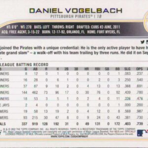 2022 Topps Update #US167 Daniel Vogelbach NM-MT Pittsburgh Pirates Baseball