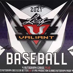 2021 Leaf Valiant Baseball box (5 cards/bx)